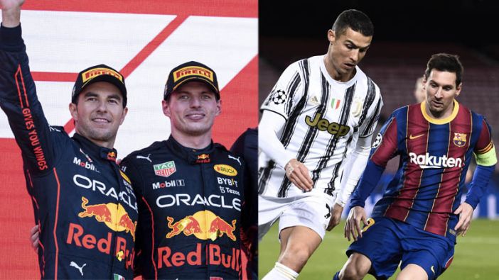 Checo Pérez sobre su rivalidad con Verstappen: 'Max es Messi, yo soy como CR7'