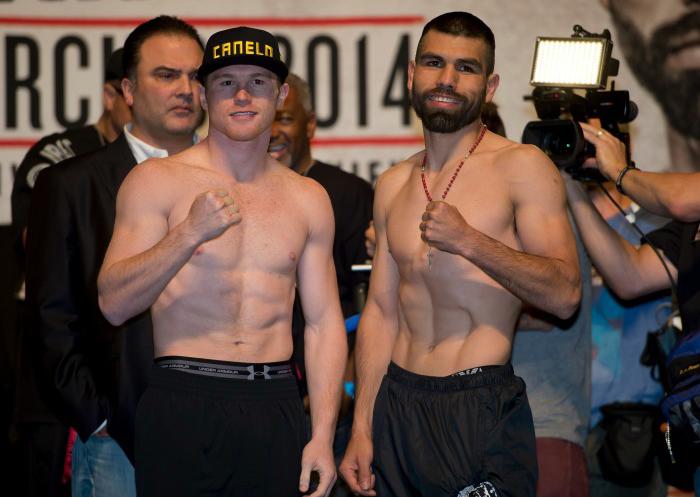 Canelo y Angulo libran la báscula previo a su pelea