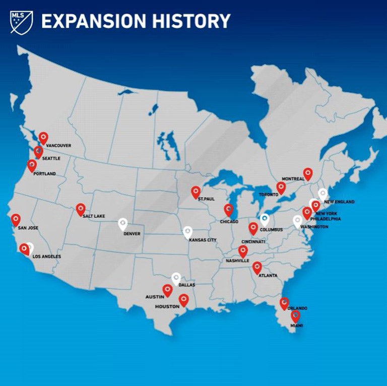 MLS anuncia expansión a 30 equipos para los próximos años