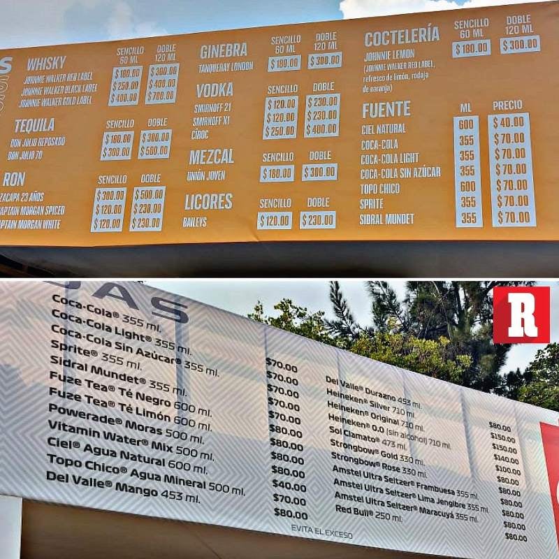 Fórmula 1: Precios de bebidas, alimentos y souvenirs en el GP de México