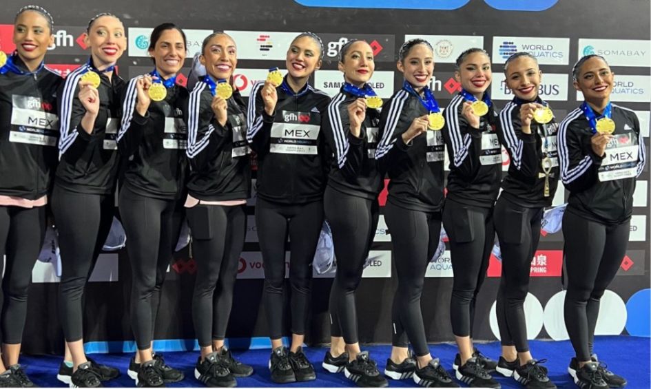 Equipo Mexicano de Natación Artística subió al podio con un histórico primer lugar en el Mundial