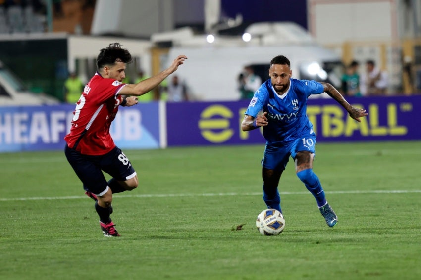 Neymar anotó su primer gol con el Al Hilal en la Liga árabe