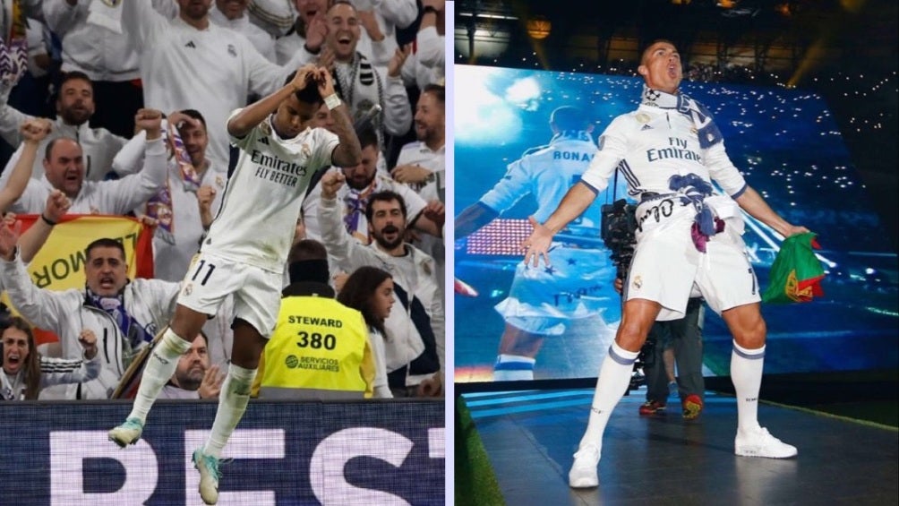 ¡A lo CR7! Rodrygo emuló el festejo de Cristiano Ronaldo en la goleada ...