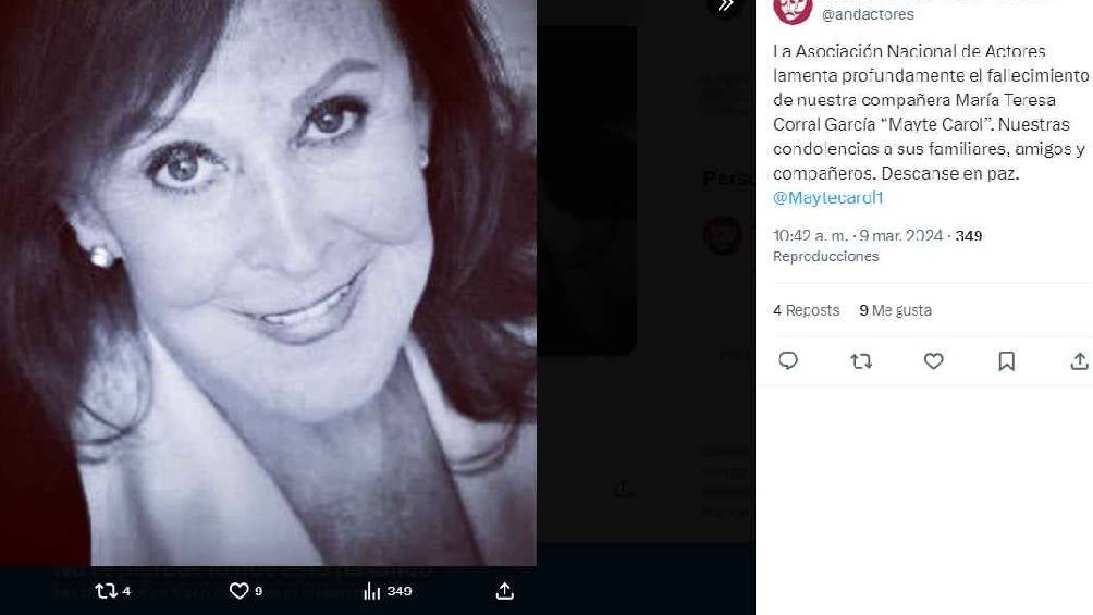 Muere Mayte Carol, actriz que participó ‘Santo vs El Estrangulador’