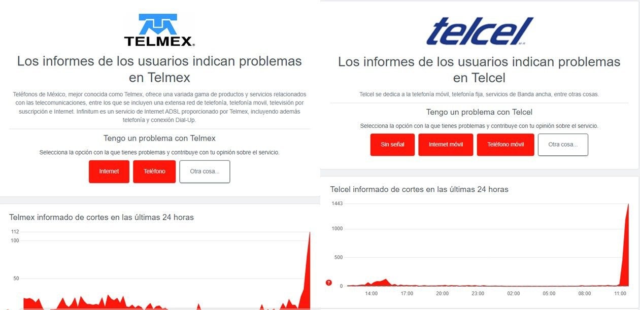 ¿No hay sistema? Reportan fallas en Telmex y Telcel a nivel nacional