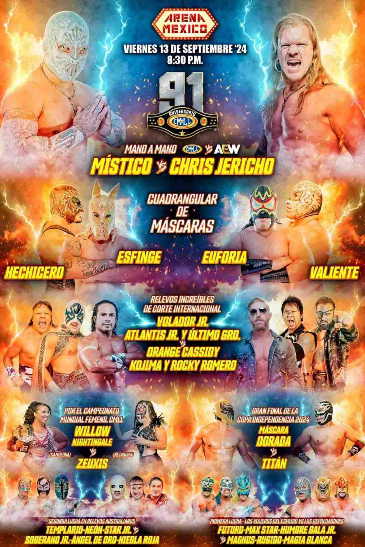 CMLL celebrará a lo grande su 91 Aniversario este 13 de septiembre