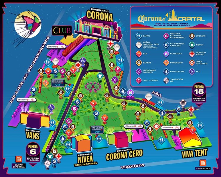 Corona Capital 2024: Mapa, objetos permitidos y transporte para salir del festival