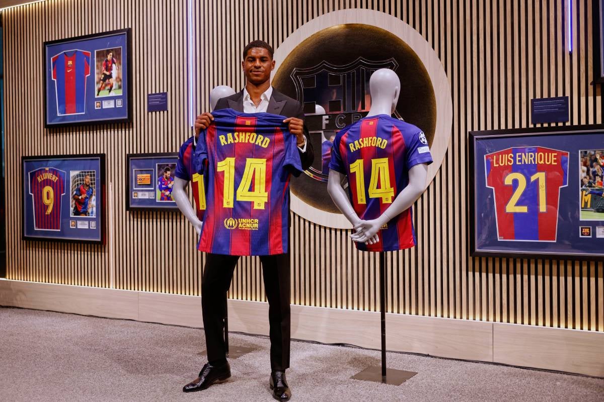Marcus Rashford usará el número 14 en Barcelona en honor a su ídolo ...