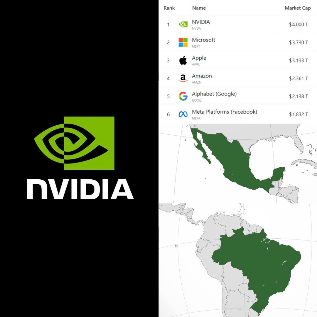 ¿Por qué Nvidia vale 4 billones de dólares, superando a Apple y Microsoft?