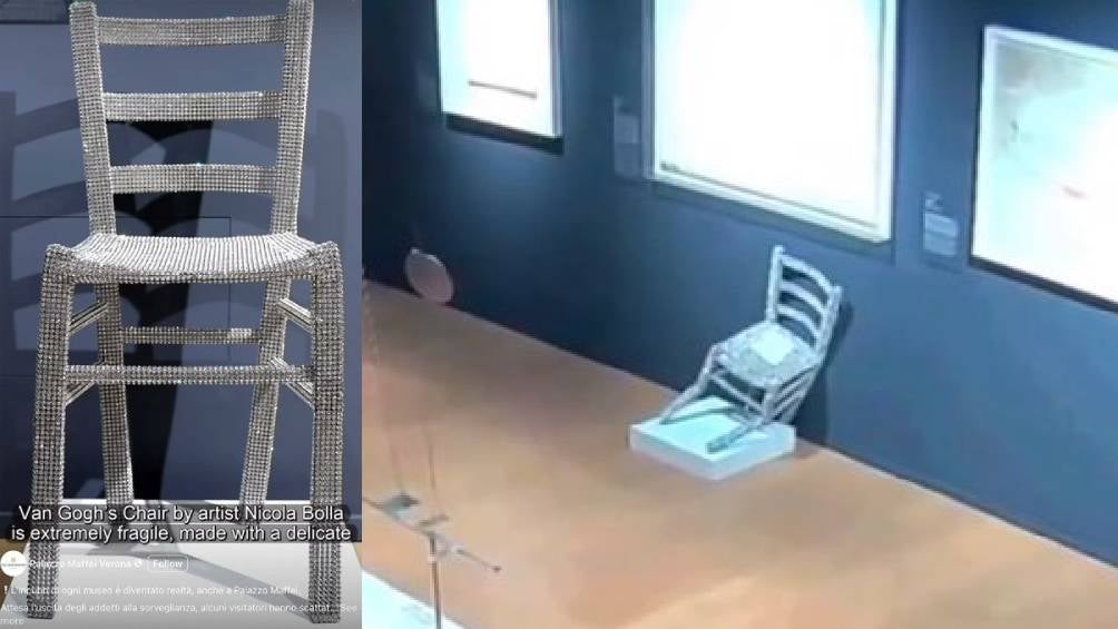 Turista destruye obra de arte en Verona: rompe la famosa “Van Gogh ...