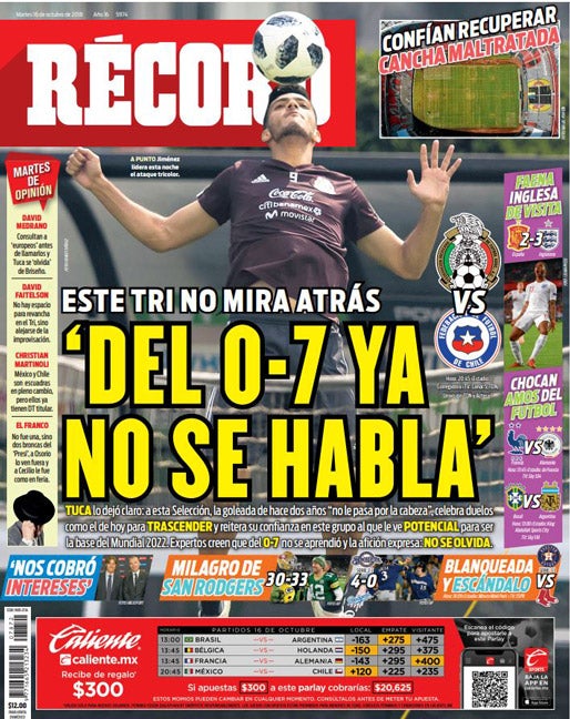Portada 16-10-2018 | RÉCORD