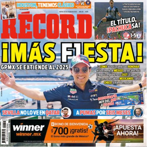 Portada RÉCORD 28 Octubre 2022