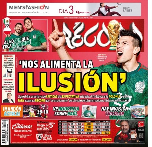 Portada RÉCORD 22 de noviembre del 2022