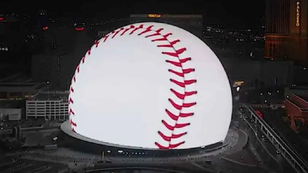 The Sphere de Las Vegas se convierte en una pelota de beisbol por la ...